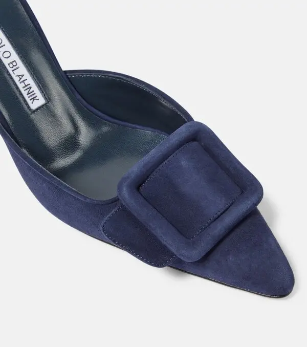 Manolo Blahnik Maysale 70 Suede Mules