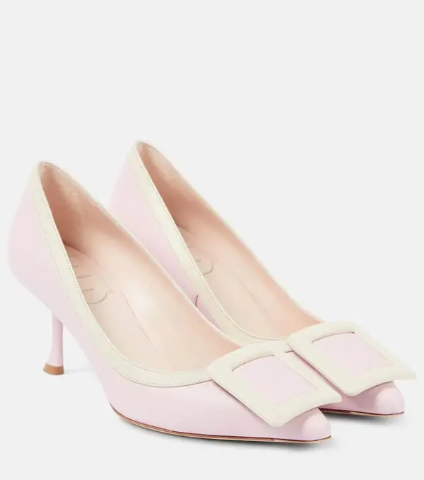 ROGER VIVIER Viv' In The City Leather Pumps - Pink