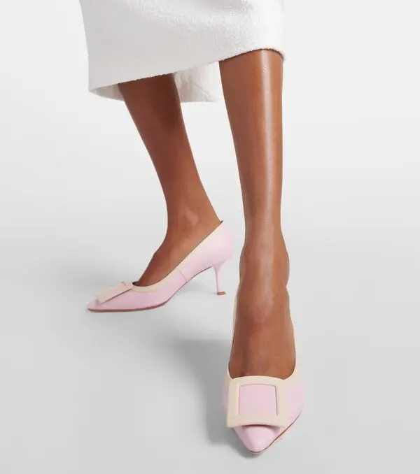 ROGER VIVIER Viv' In The City Leather Pumps - Pink