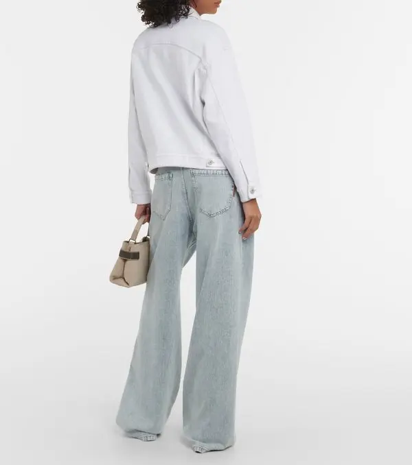 Brunello Cucinelli Cotton-blend Denim Jacket - White