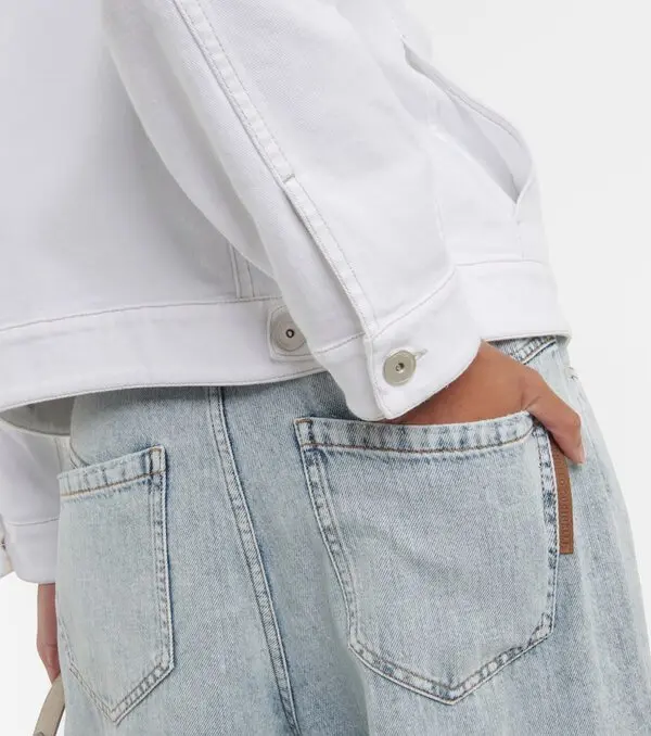 Brunello Cucinelli Cotton-blend Denim Jacket - White