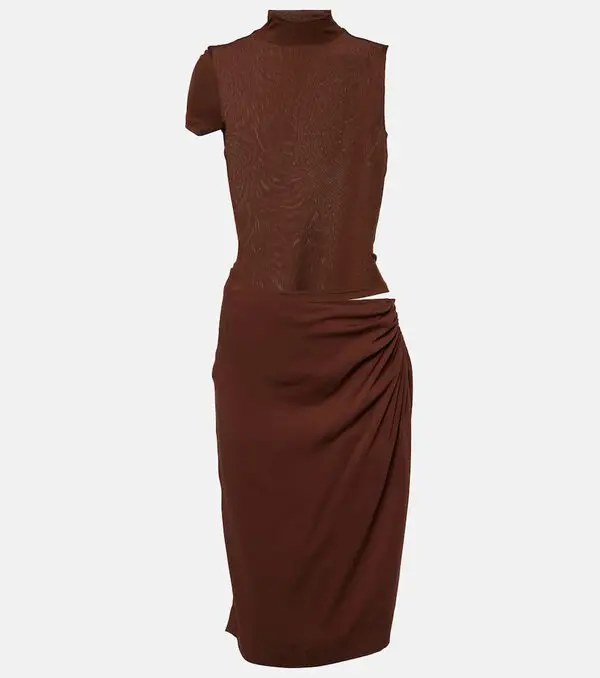 Christopher Esber Fusion Tee Midi Dress - Brown