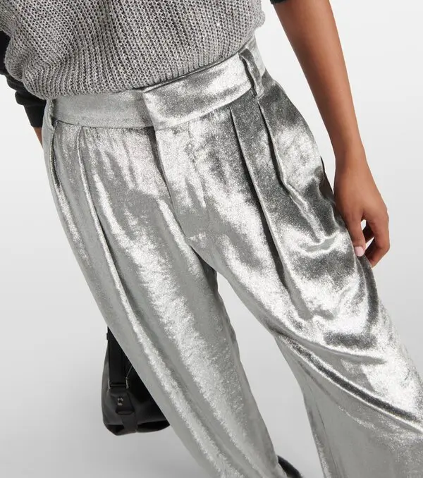Brunello Cucinelli Velvet Wide-leg Trousers