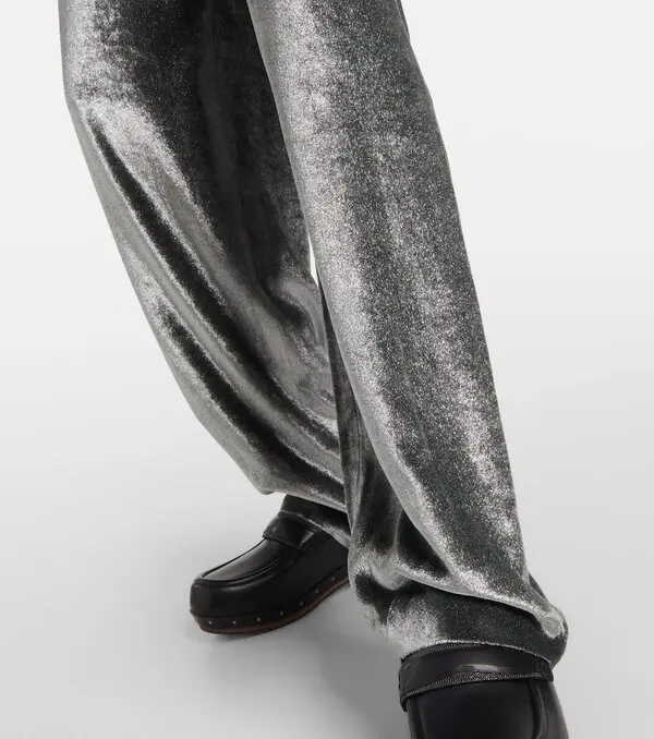 Brunello Cucinelli Velvet Wide-leg Trousers