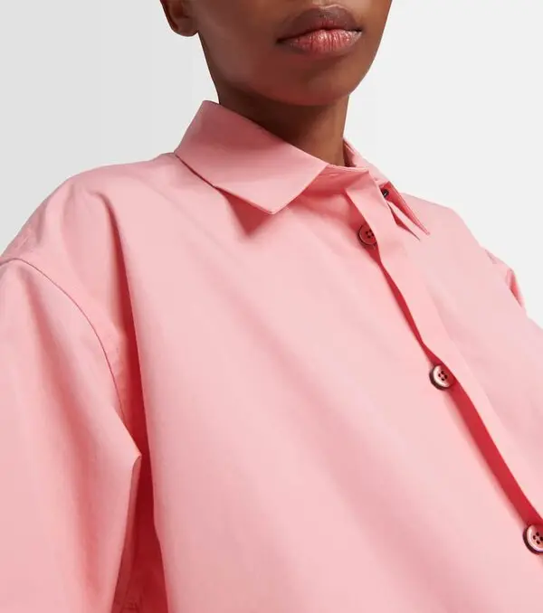 JIL SANDER Cotton Poplin Shirt - Pink