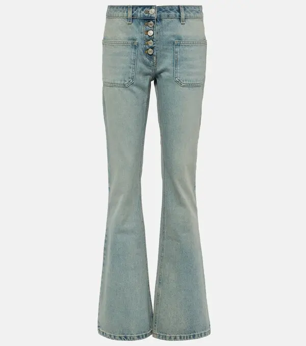 COURREGES Courrèges Low-rise Bootcut Jeans - Blue
