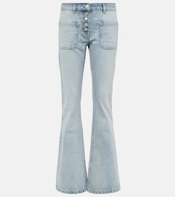 COURREGES Courrèges Low-rise Bootcut Jeans In Light Wash - Blue