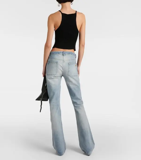 COURREGES Courrèges Low-rise Bootcut Jeans - Blue