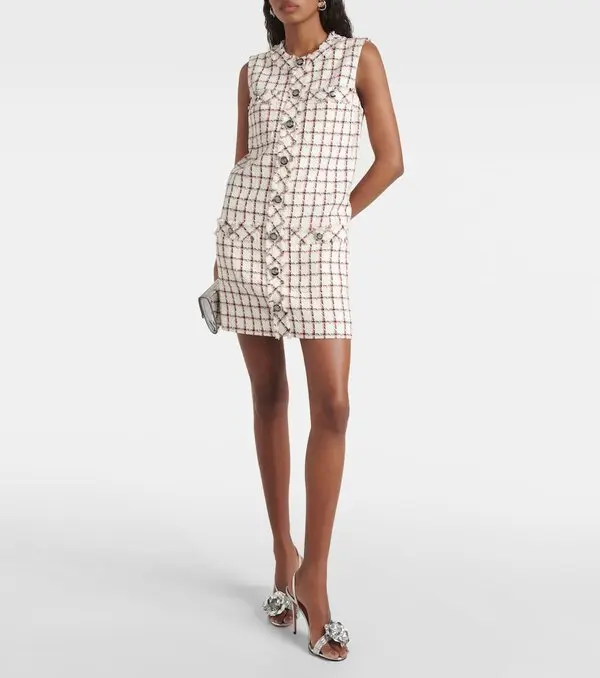 Veronica Beard Laurel Cotton-blend Tweed Minidress