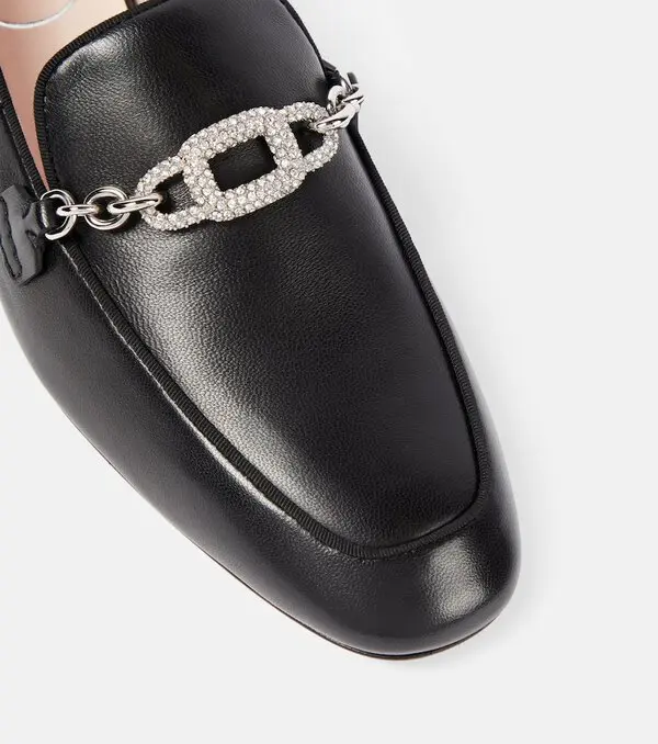 ROGER VIVIER Embellished Leather Loafers