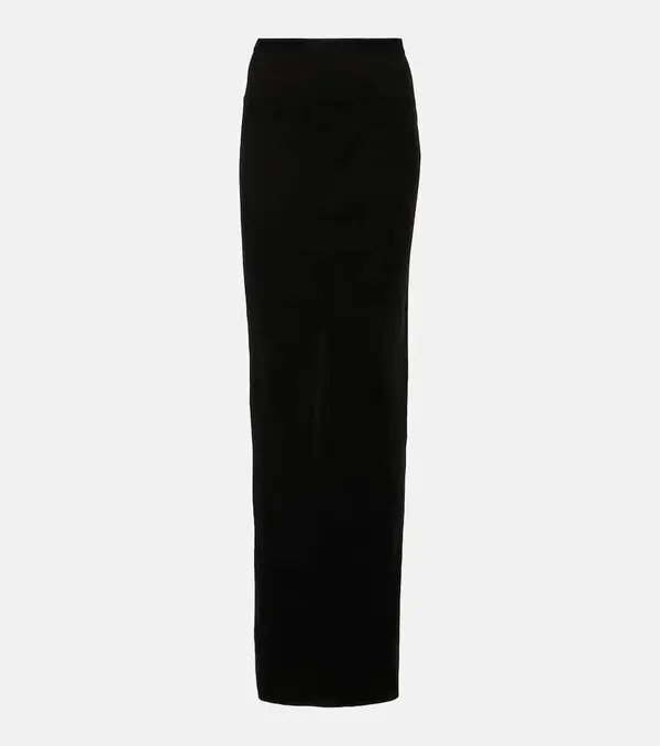 Rick Owens Silk Maxi Skirt - Black