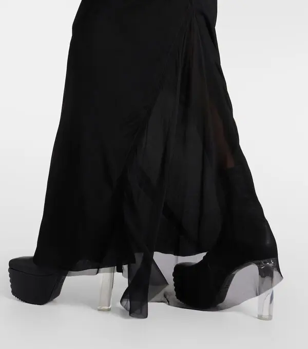 Rick Owens Silk Maxi Skirt
