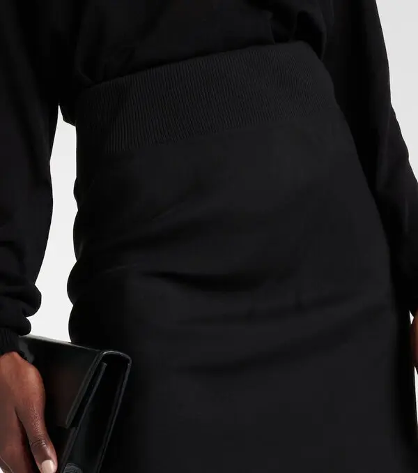 Rick Owens Silk Maxi Skirt - Black