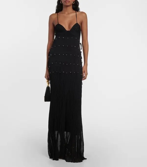 Christopher Esber Beaded Maxi Dress In Black - 30% Off