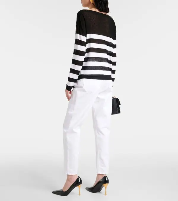 Balmain Logo Striped Sweater