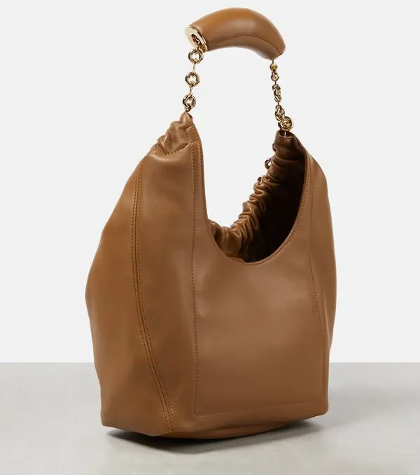 Loewe Squeeze Small Leather Shoulder Bag - Brown