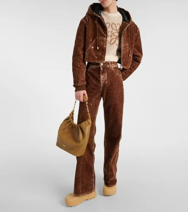 Loewe Squeeze Small Leather Shoulder Bag - Brown