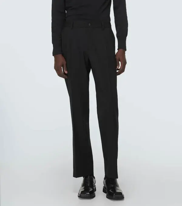 Dolce & Gabbana Wool-blend Suit Pants - Black