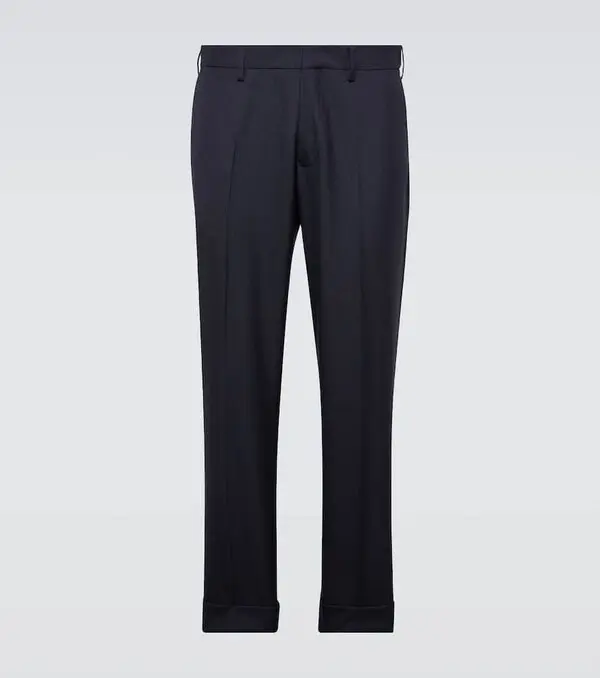 Dries Van Noten Wool Straight Pants