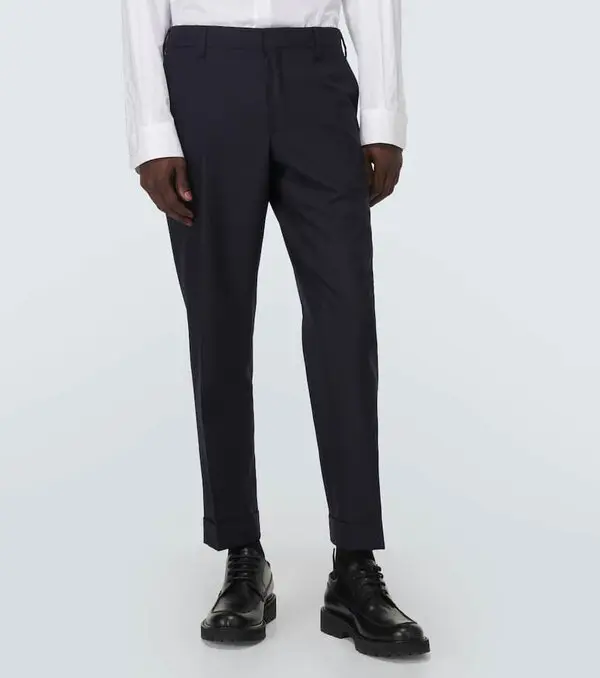 Dries Van Noten Wool Straight Pants