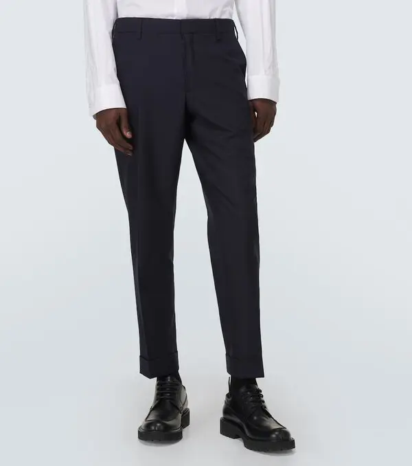 Dries Van Noten Wool Straight Pants