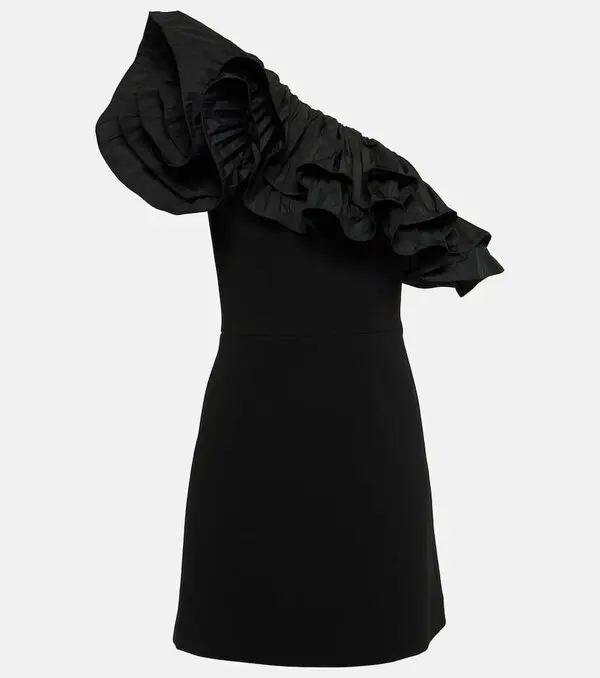 Rebecca Vallance One-shoulder Ruffled Mini Dress