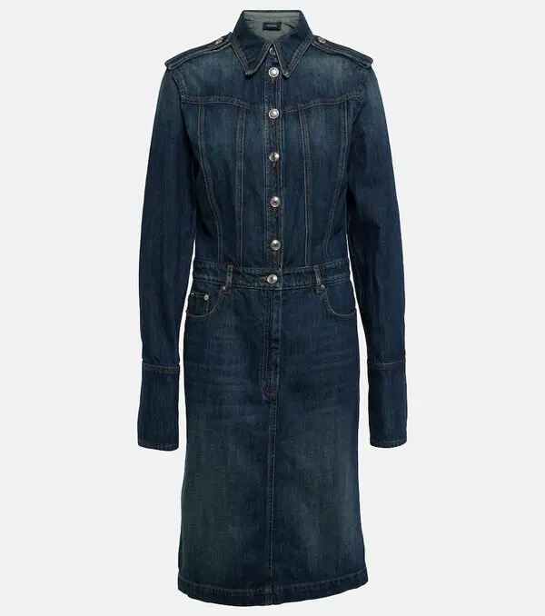 Sportmax Denim Midi Shirt Dress
