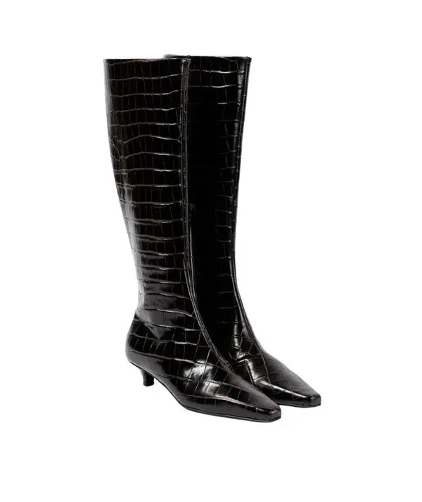 TOTEME Leather Knee-high Boots - Brown