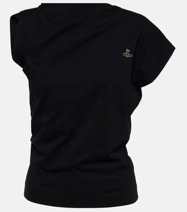 VIVIENNE WESTWOOD Asymmetric Cotton Top - Black