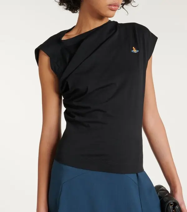 VIVIENNE WESTWOOD Asymmetric Cotton Top - Black