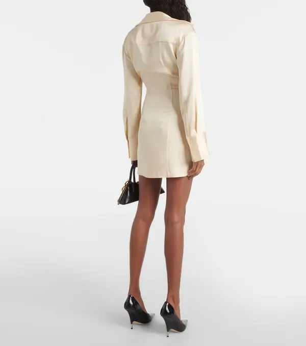 Blumarine Draped Satin Mini Dress