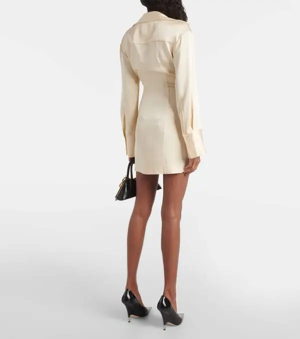 Blumarine Draped Satin Mini Dress