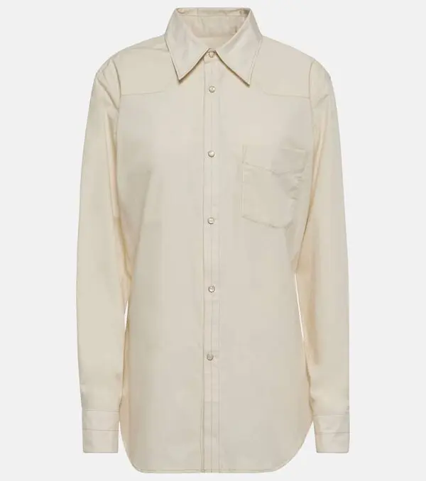 LEMAIRE Cotton Poplin Shirt - Neutrals