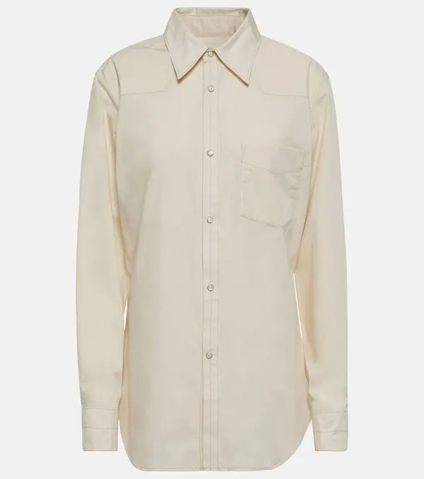 LEMAIRE Cotton Poplin Shirt - Neutrals