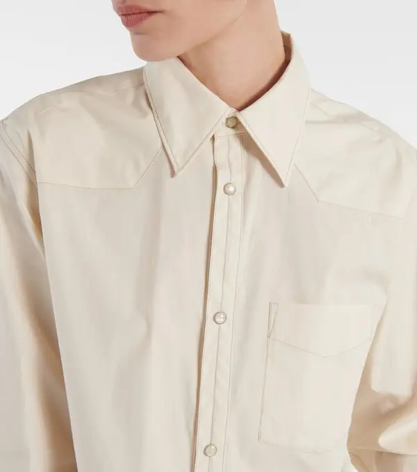 LEMAIRE Cotton Poplin Shirt - Neutrals