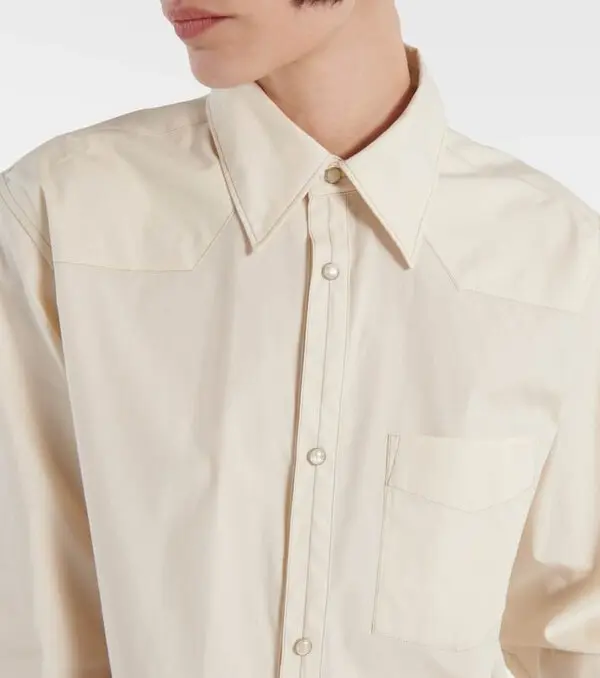 LEMAIRE Cotton Poplin Shirt - Neutrals