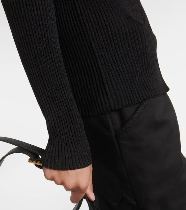 TOM FORD Ribbed-knit Cardigan - Black