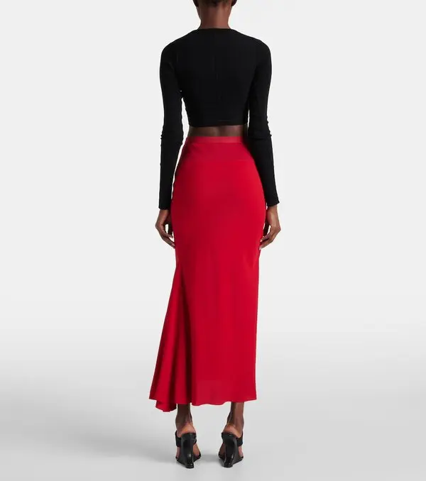 Rick Owens High-rise Midi Skirt - Red