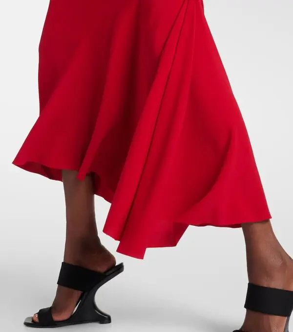 Rick Owens High-rise Midi Skirt - Red