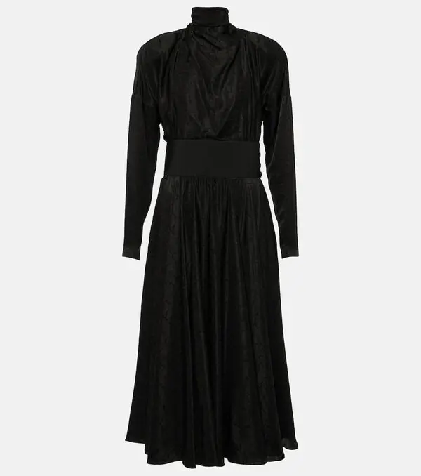 Alaïa Tie-neck Midi Dress
