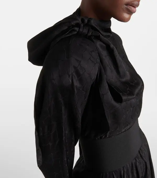 Alaïa Tie-neck Midi Dress