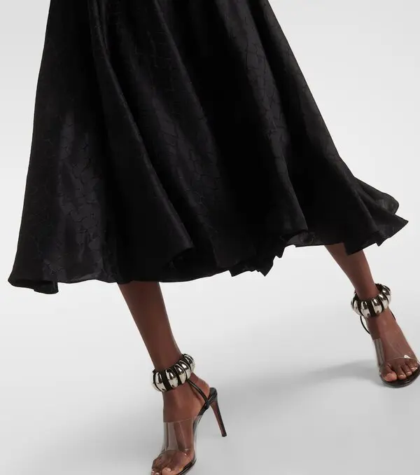 Alaïa Tie-neck Midi Dress