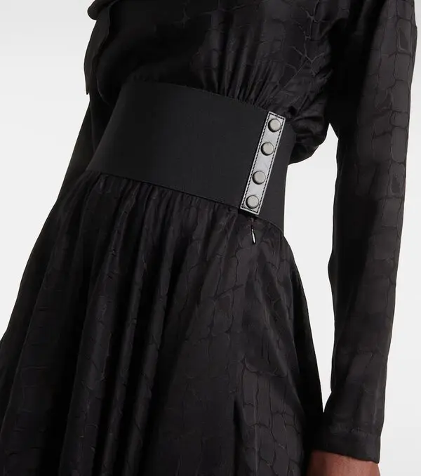 Alaïa Tie-neck Midi Dress