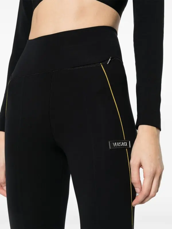 Versace Logo-appliqué Flared Trousers