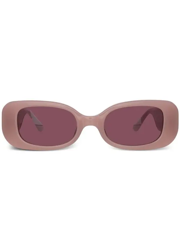 Linda Farrow Engraved-logo Sunglasses - Pink