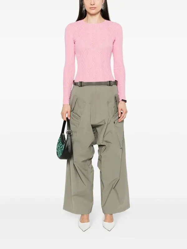 Marine Serre Moon Diamant-Jacquard Top In Pink - 62% Off
