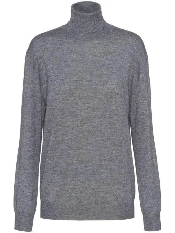 Prada Cashmere Turtleneck Sweater - Grey
