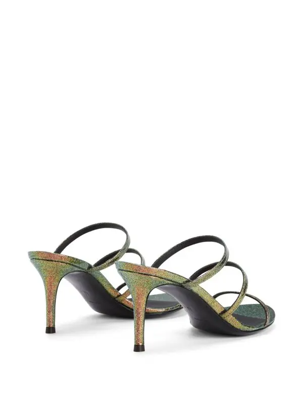 GIUSEPPE ZANOTTI Alimha 70mm Leather Sandals - Green