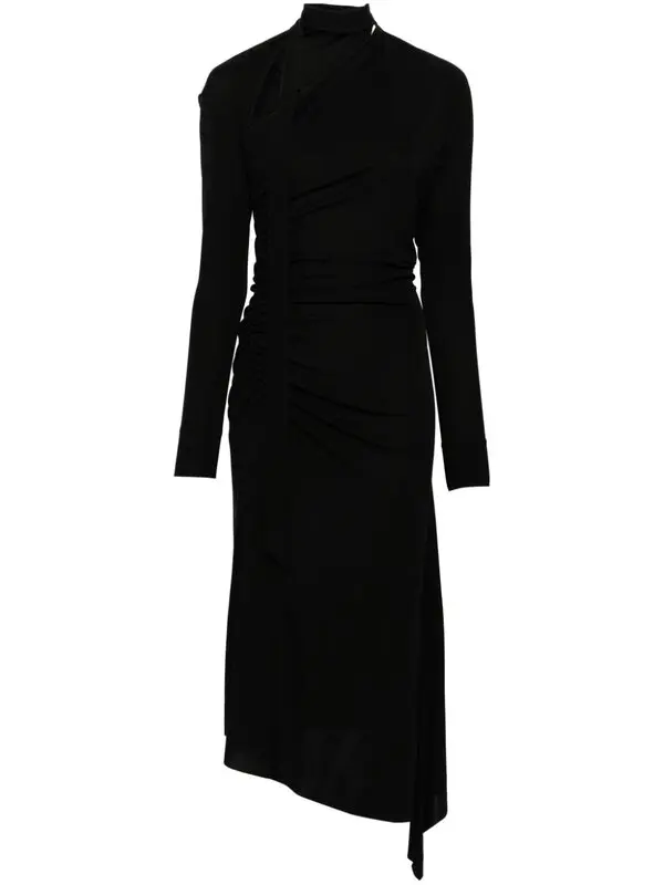 Victoria Beckham Cut-out Ruched Midi Dress