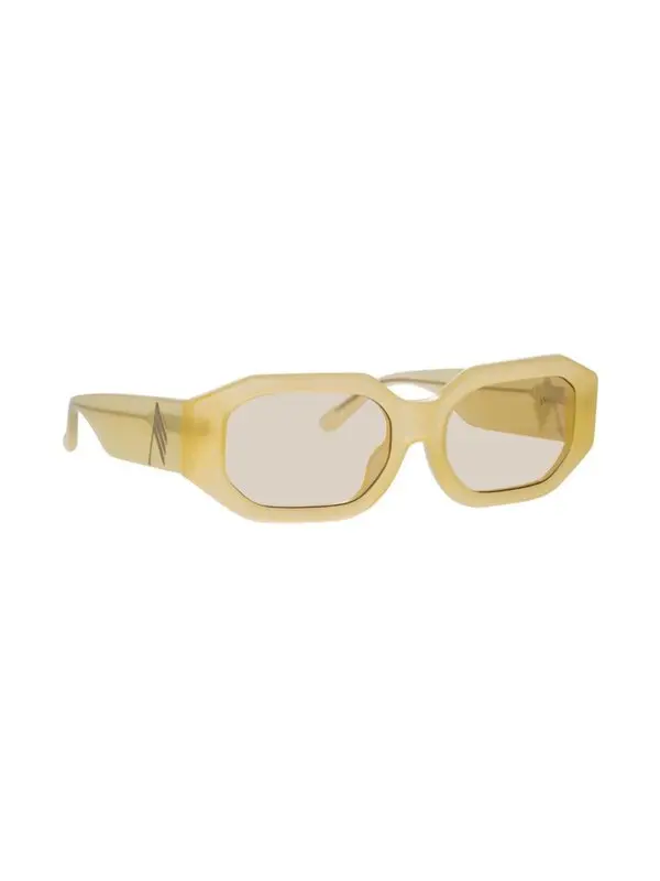 Linda Farrow Blake Oval-lenses Sunglasses - Yellow